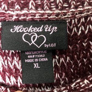 Hooked Up by IOT | Sweaters | Hooked Up By Iot Maroon Burgundy Sweater ...